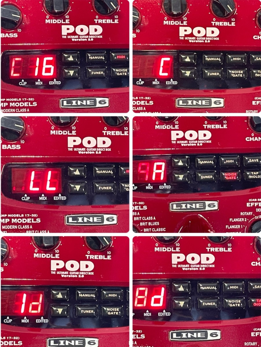 21B292 Line6 POD 2.0 ギター用 アンプシュミレーター KORG AX1B コルグ ベース マルチエフェクター 2点 まとめ ...