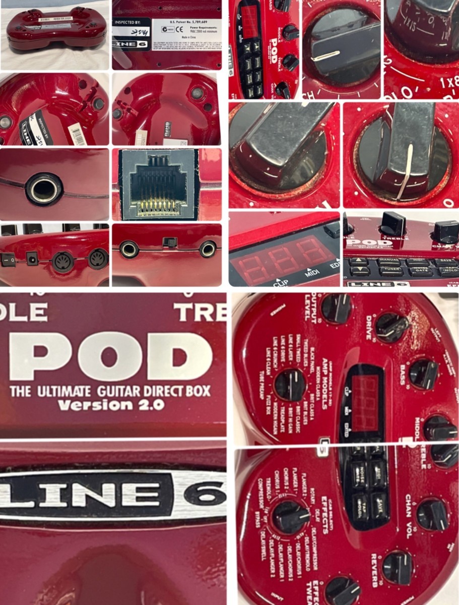 21B292 Line6 POD 2.0 ギター用 アンプシュミレーター KORG AX1B コルグ ベース マルチエフェクター 2点 まとめ ...