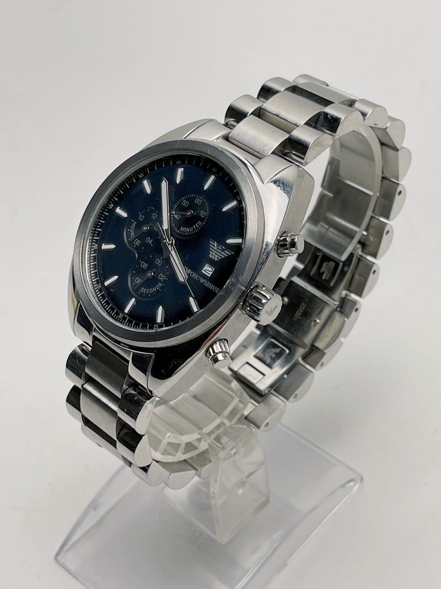 S144 EMPORIO ARMANI エンポリオ アルマーニ ブラック文字盤 メンズ クォーツ 腕時計 AR-5957(男性用)｜売買されたオークション情報、yahooの商品情報をアーカイブ ...