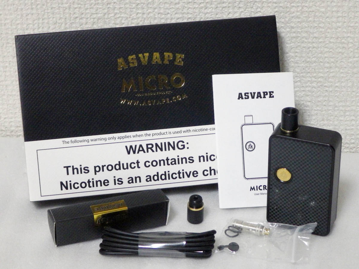 ほぼ ASVAPE MICRO Carbon Black Edition アスベイプ マイクロ カーボンブラック エディション VAPE ベ ...