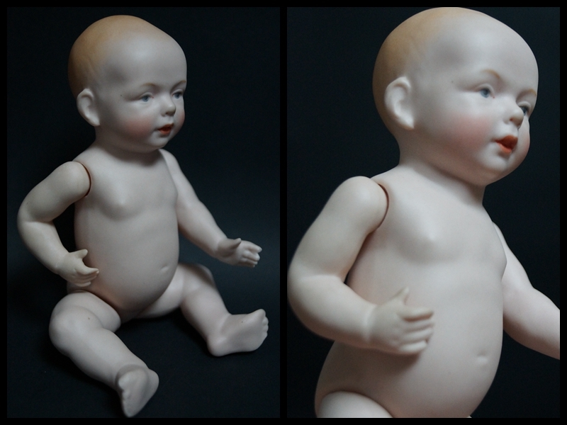 閑 ドイツ製 Kestner Robie Doll ケストナーロビー ビスクドール可愛らしいベビードール人形 588/5 3D1116 ...