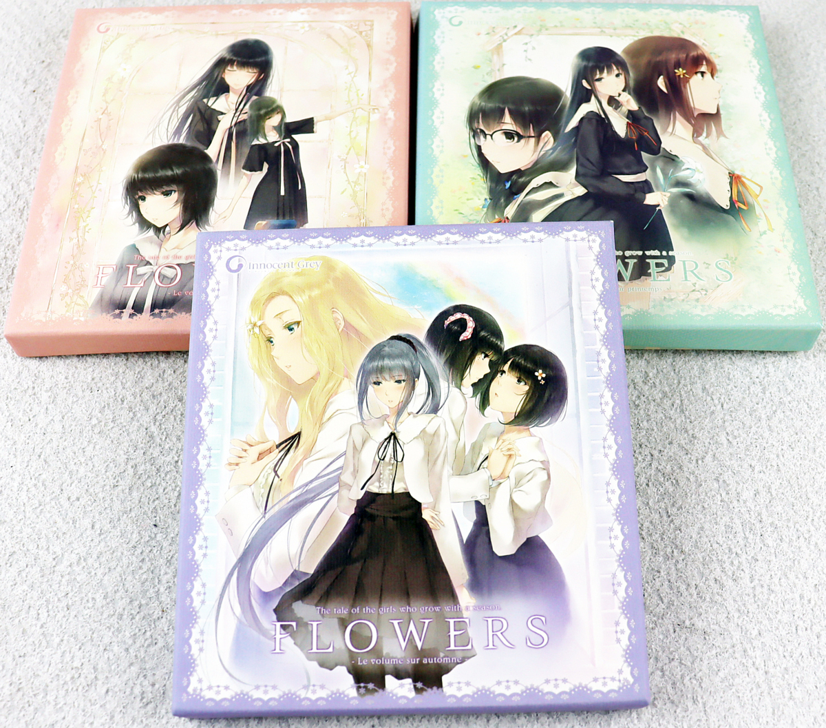 品 PCゲーム DVD-ROM FLOWERS 春/夏/秋 Windows7/8 百合系/GL/ガールズラブ Innocent Grey/イノセントグレイ 外箱 CD付き(アドベンチャー ...