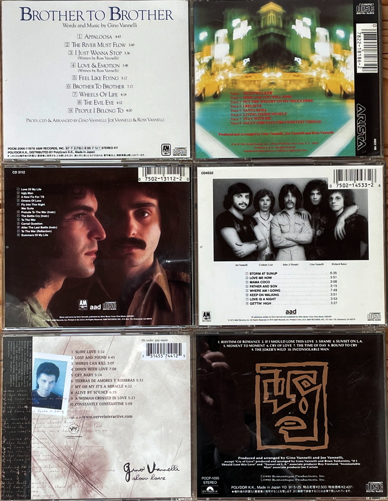 CD 6枚セット ジノ ヴァネリ Gino Vannelli / Storm at Sunup The Gist of the Gemini ...
