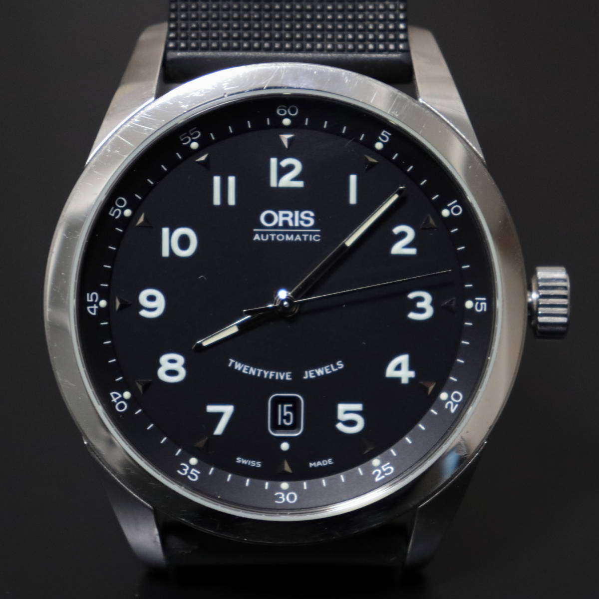 ORIS オリス 文字盤 黒ブラック 7512 自動巻き スイス製 稼働(オリス)｜売買されたオークション情報、yahooの商品情報を ...