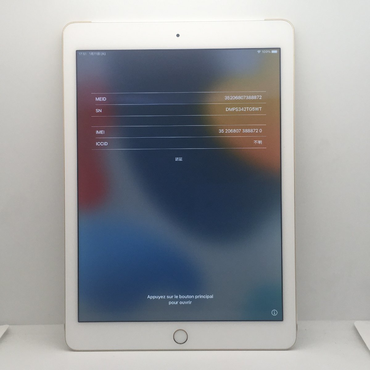 ジャンク アクティベーションロック品 Apple iPad Air2 Wi-Fi+C 16GB docomo ゴールド NW利用制限〇 本体 2 A-88720(iPad本体)｜売買された ...