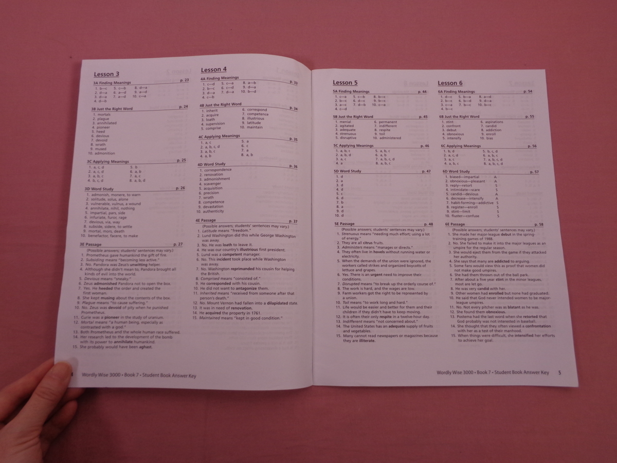 洋書 WORDLY WISE 3000 Third Edition BOOK 7 テキスト＋テキストブックレット+アンサーキー まとめて3冊セット(英単語、熟語)｜売買されたオークション情報 ...