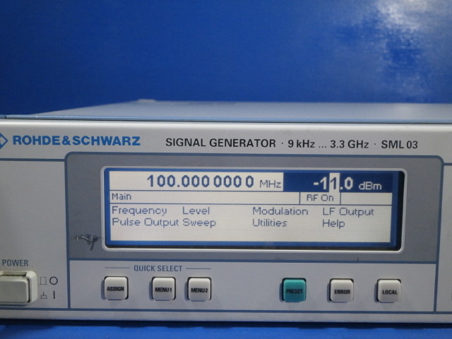 Rohde & Schwarz SML03 SIGNAL GENERATOR 9kHz..3.3GHz(その他)｜売買されたオークション情報 ...