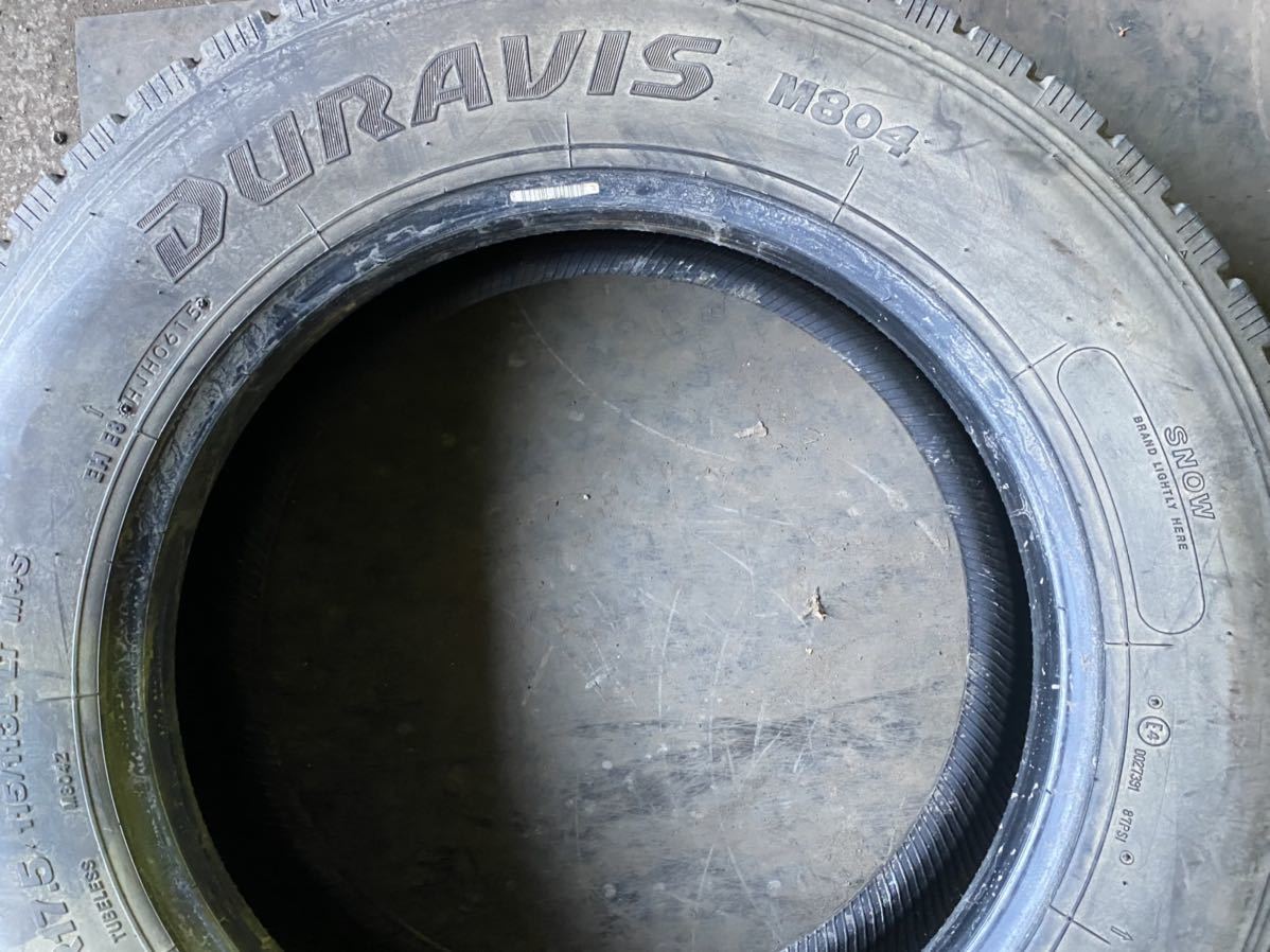 ブリヂストン DURAVIS M804 SNOW 205/70R17.5 115/113L LT M+S TUBELESS 2015年2本 ...
