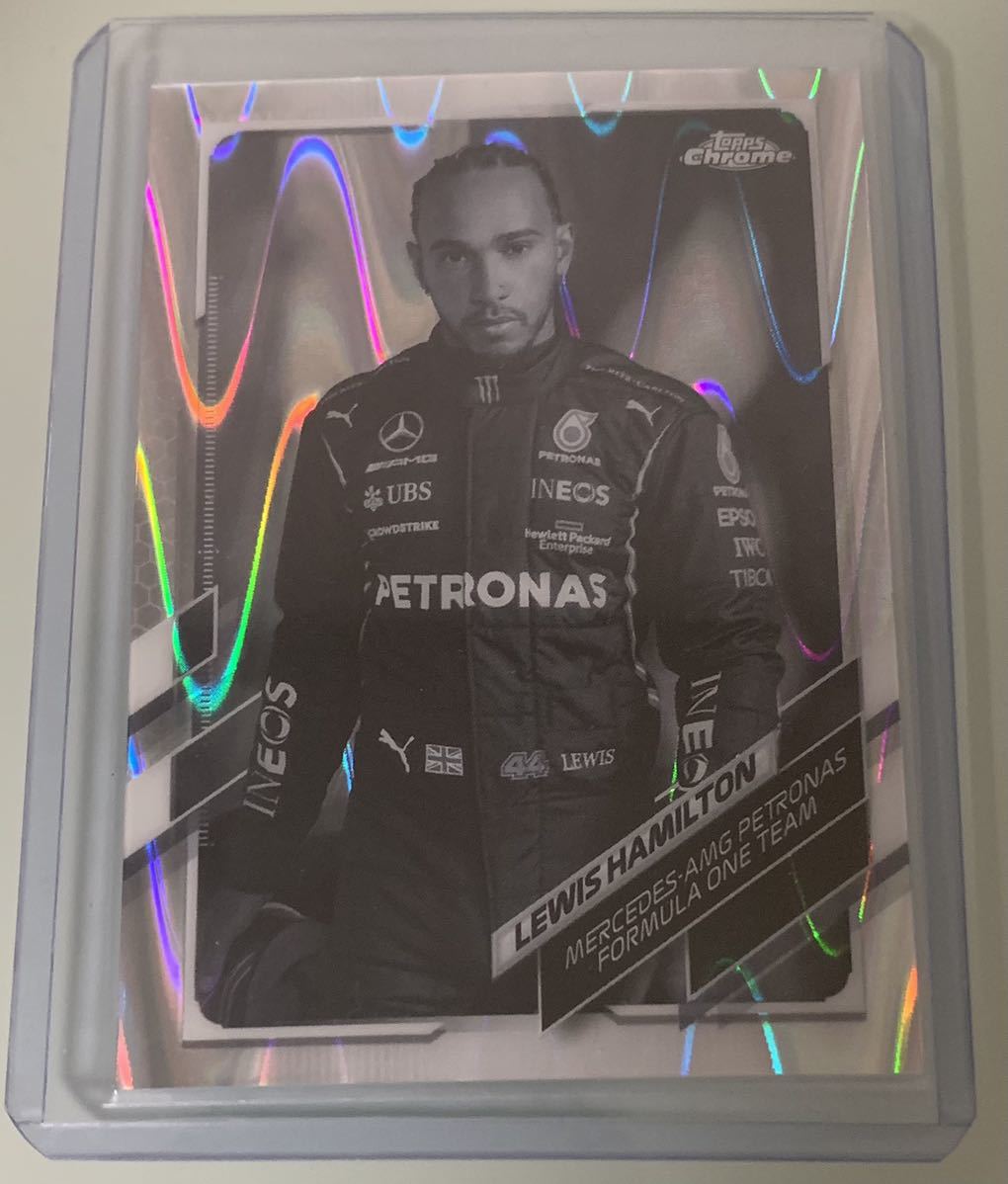 2021Topps chrome formula 1 LEWIS HAMILTON portrait Ray Wave F1 Mercedes ...