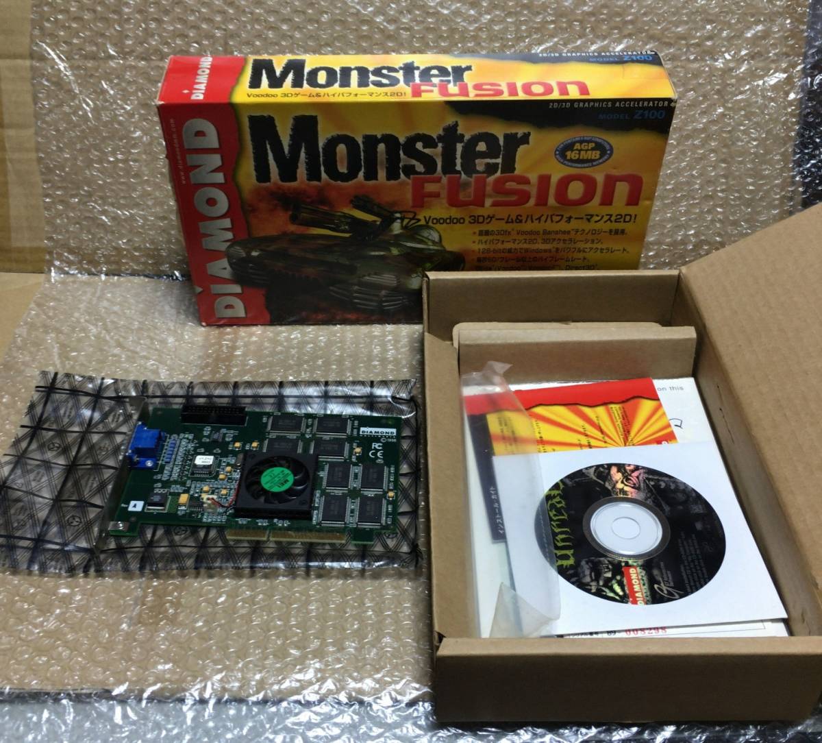 DIAMOND MONSTER FUSION MODEL Z100 3dfx Voodoo Banshee搭載 AGPバス用 SGRAM ...