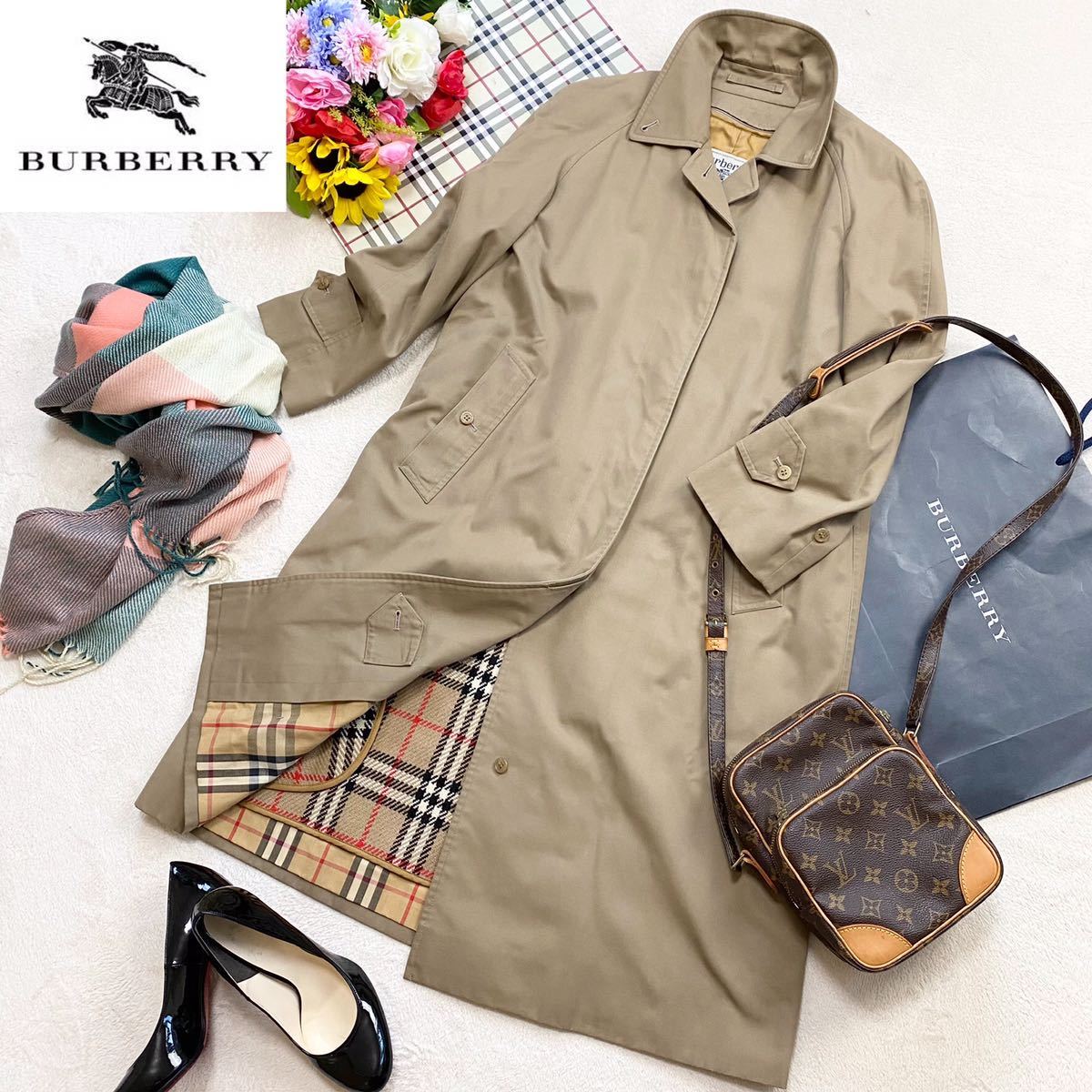 バーバリーノバチェック バーバリー 着脱可能 ウールライナー付 ステンカラー コート 9AB2 M程度 レディース BURBERRY(Mサイズ)｜売買されたオークション情報、yahooの商品 ...