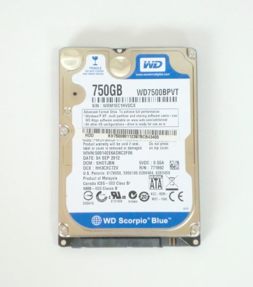 WESTERN DIGITAL ウェスタンデジタル WD7500BPVT 750GB 9.5mm 2.5インチ Serial ATA300 ...