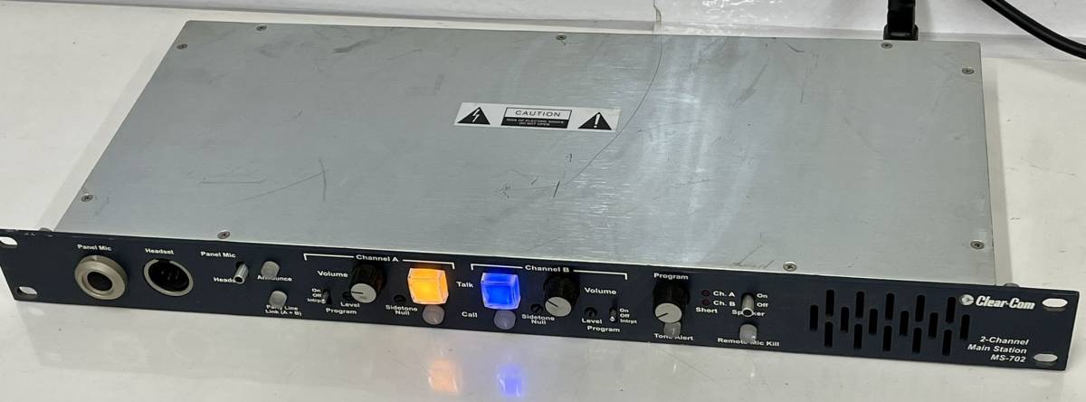 Clear-Com クリアーカム 2CH メインステーション MS-702 通電のみ確認(レコーディング、PA機器)｜売買されたオークション ...