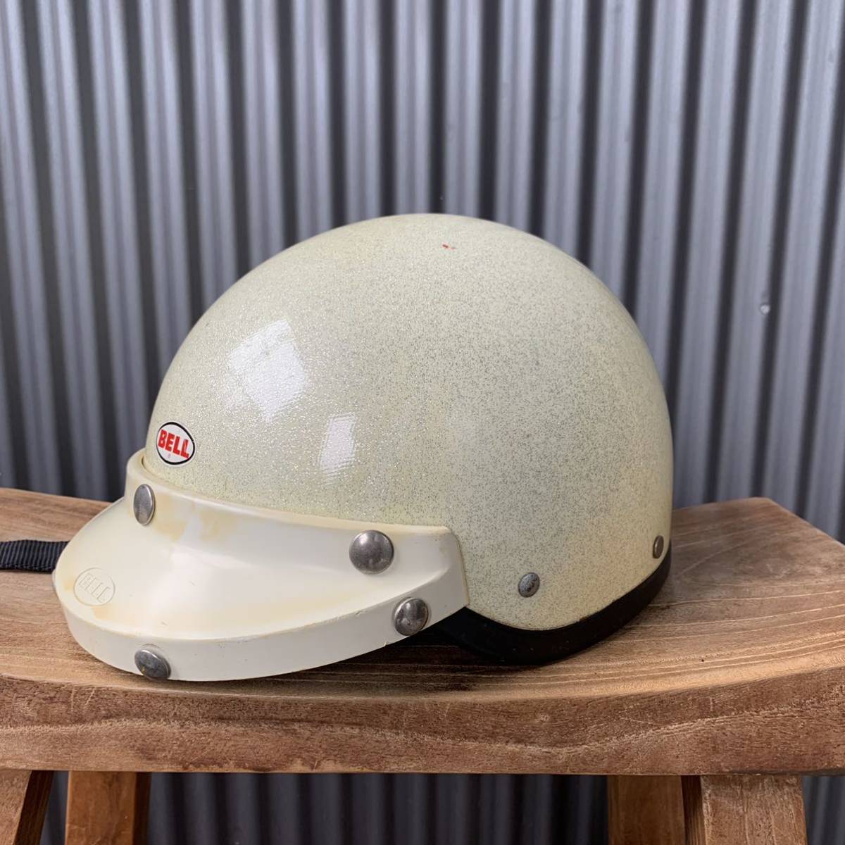 1968 Vintage BELL shorty 7 1/8 520バイザー付き ゴマ塩 500tx moto3(Mサイズ)｜売買された ...