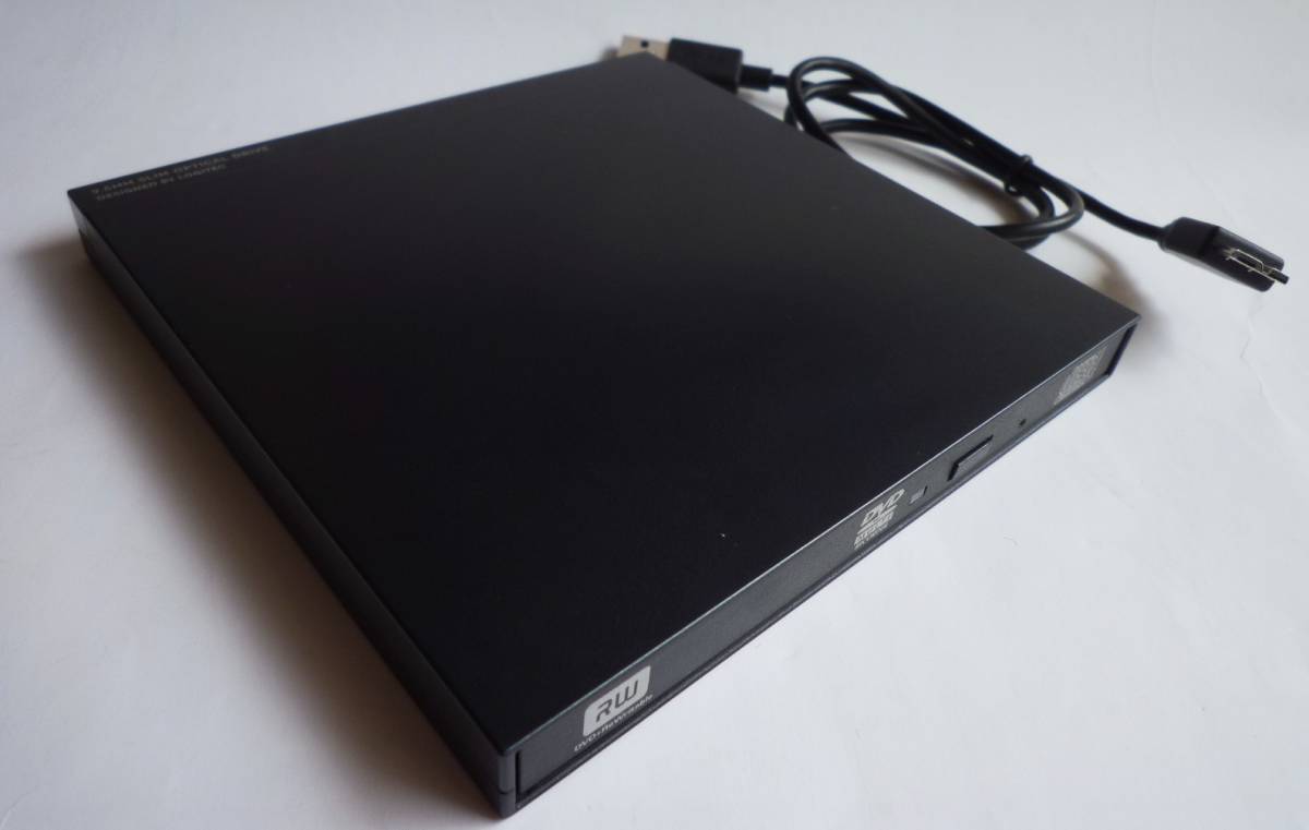 Logitec ロジテック LDR-PUD8U3VBK ポータブルDVDドライブ 外付けDVDマルチドライブ 超薄型 コンパクト 黒 ブラック ...