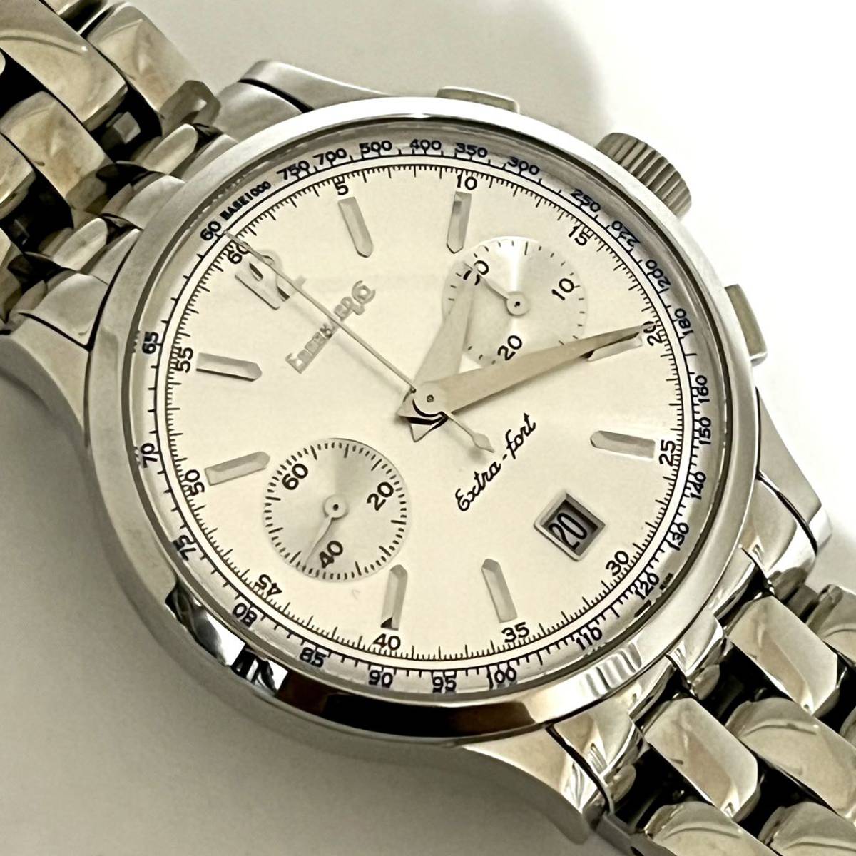 EBERHARD extra-fort chronograph autmatic アリゲーターストラップ&ノベルティ付(エベラール)｜売買されたオークション情報、yahooの商品情報を ...