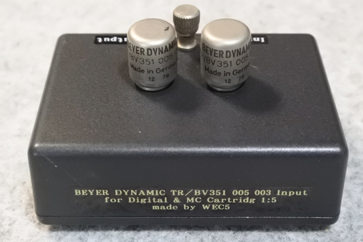 Beyer Dynamic TR/BV351 005 003 IPT ベイヤー 入力トランス 昇圧比1：5 MCカートリッジやCDに使用 き ...