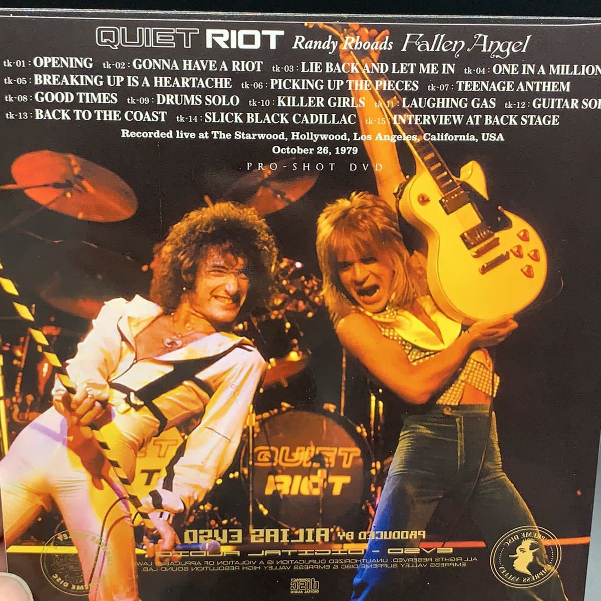 QUIET RIOT Randy Rhoads : FALLEN ANGEL 美しき堕天使 プレスDVD + BONUS CDR 限定100 ...