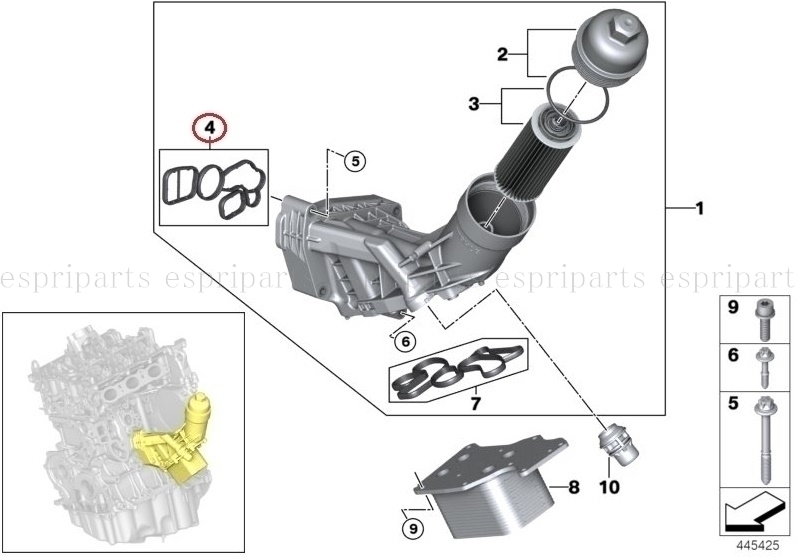 BMW MINI ミニ F56 F55 F54 F57 F60 One クーパー S SE D SD JCW オイルフィルターハウジング ...