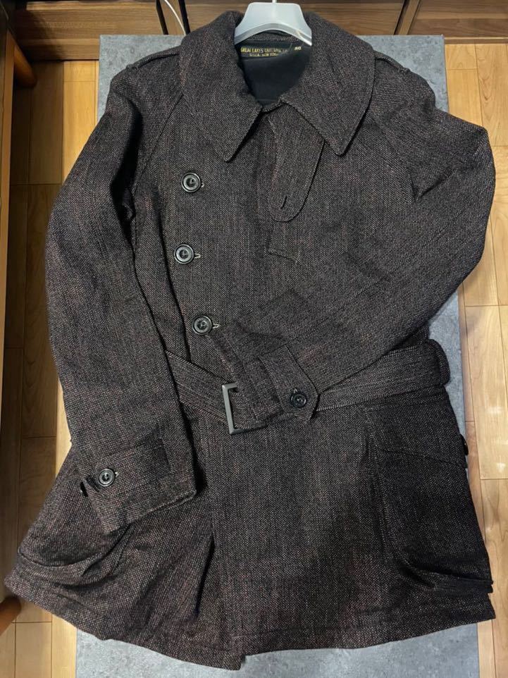 ENGINEER'S ”Lindbergh” OVERCOAT Original Grained Pinhead Tweed 36 ...