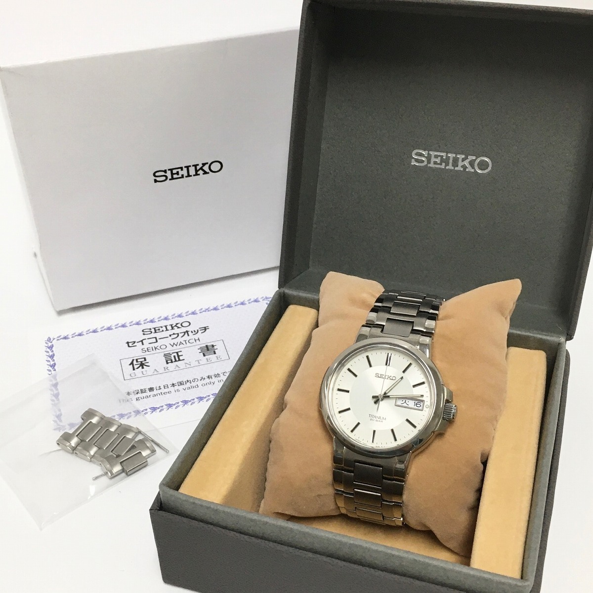 SEIKO SPIRIT 腕時計 SCDC055 7N43 メンズ クオーツ スタンダード チタン メタル ルミブライト 3針 アナログ ...