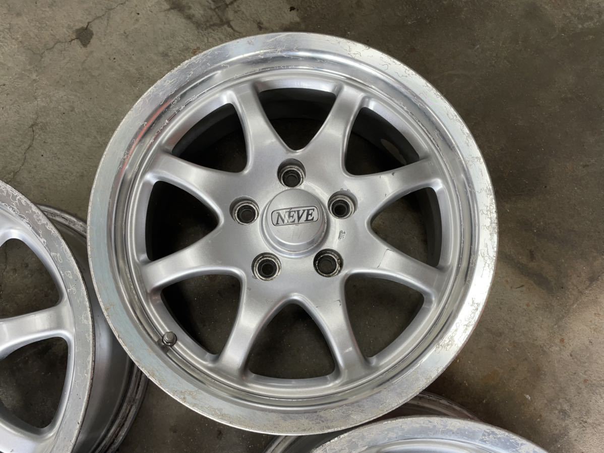 ENKEI NEVE 15インチ 6.5J +25 PCD114.3/5H アルミホイール 4本 100系ハイエース 2WD等(社外品)｜売買 ...