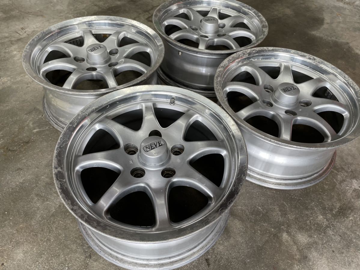 ENKEI NEVE 15インチ 6.5J +25 PCD114.3/5H アルミホイール 4本 100系ハイエース 2WD等(社外品)｜売買 ...