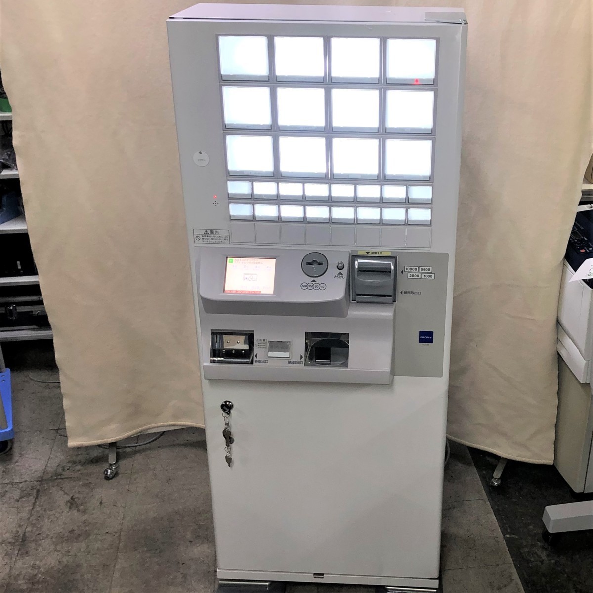 札幌引取限定/GLORY/グローリー/自動券売機 VT-G10M 28口座 /サーマルヘッド に交換済み/2013年製 /発送不可(店舗用品 ...