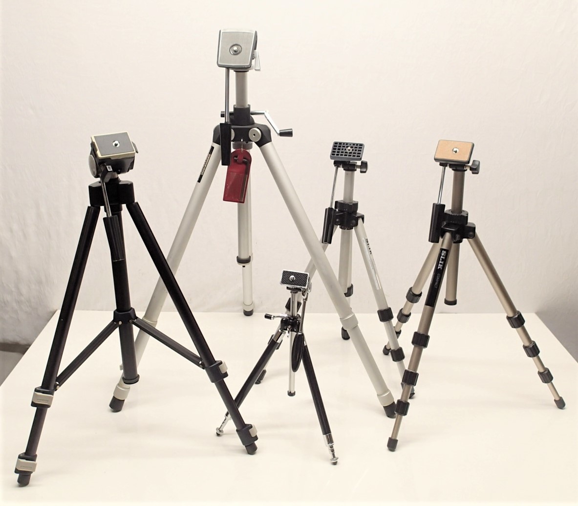 J652C 三脚 スリック SLIK COMPACT TRIPOD GOODMAN S-103 38T4 GAZELLE 4本+おまけ1本 ...