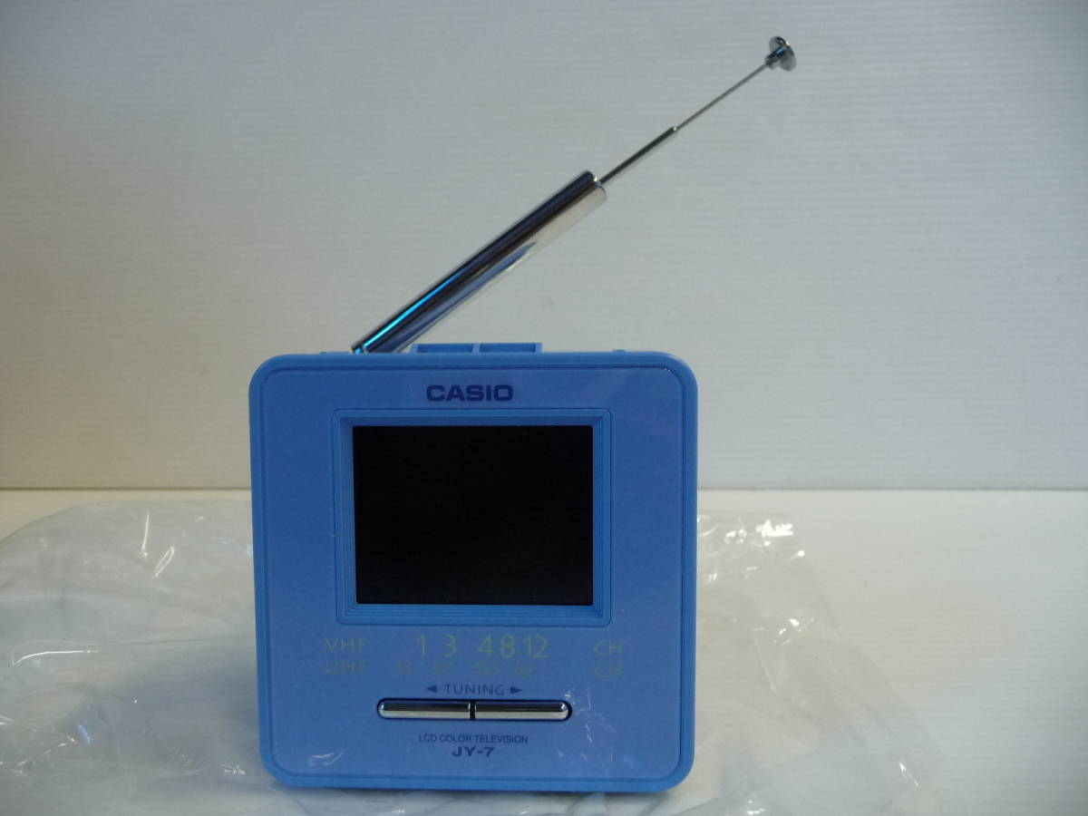 CASIO カシオ 液晶カラーテレビ TV JY-7 2.3型 低反射液晶 ホワイト × ブルー レトロ 取扱説明書付(ポータブルテレビ)｜売買されたオークション情報、yahooの商品情報を ...