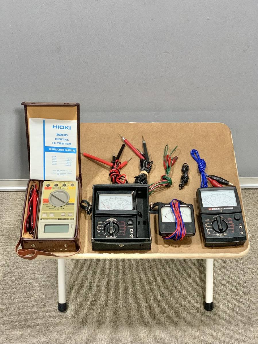 HIOKI デジタルテスター 3200 SANWA SP-10D Hioki HK-65F 合計4点 計測器 測定器 動作未確認 ジャンク品 ...