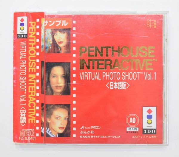 動確 帯付 3DO ペントハウスインタラクティブ 日本語版 PENTHOUSE INTERACTIVE IRTUAL PHOTO SHOOT Vol.1 サンプル 取説付 ソフト RG ...