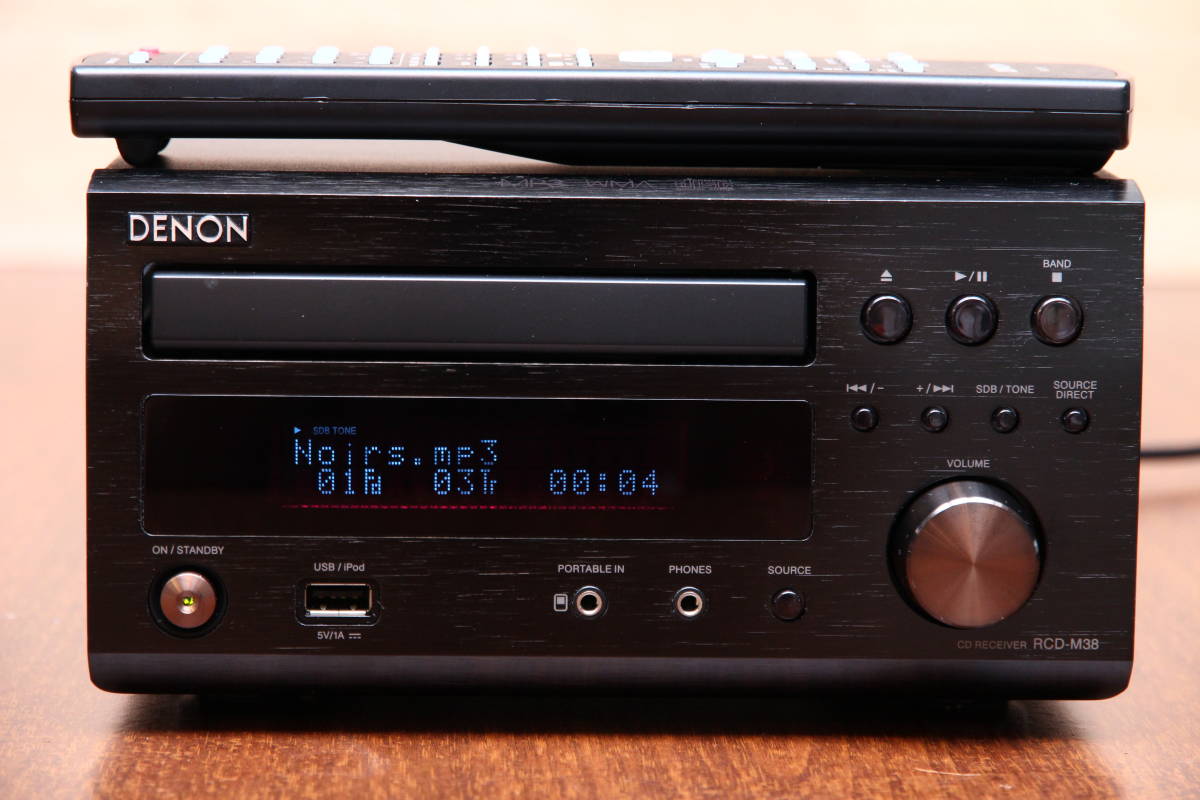 DENON デノン RCD-M38 CD/TUNER/USB/iPOD プレーヤー ミニコンポ 極 美音 1週間返品保証 完動品(DENON ...