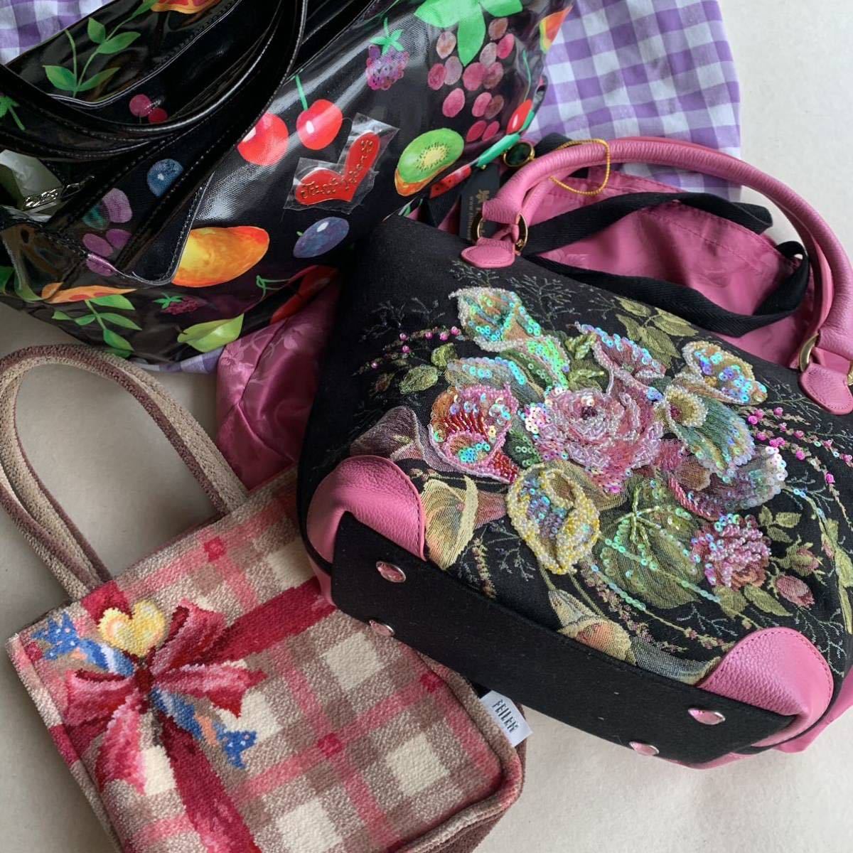 ⑤ Think Bee シンクビー FEILER フェイラー トートバッグ ハンドバッグ 花柄 フルーツ パイルバッグ 保管品 3点(ハンドバッグ)｜売買されたオークション情報、yahooの ...