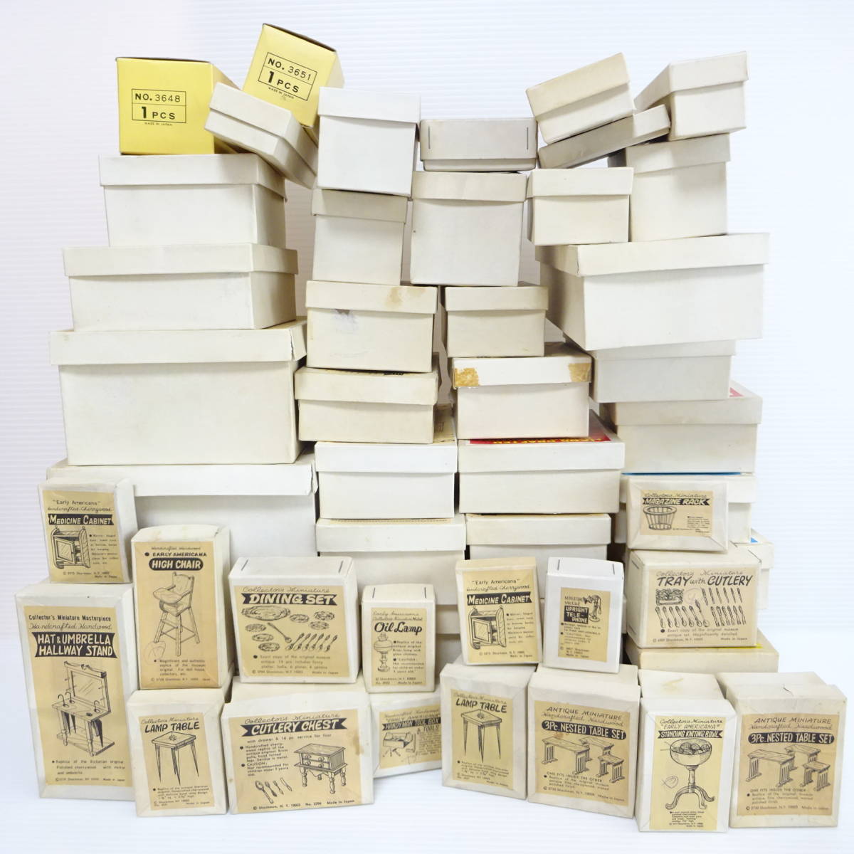 1494424-207 大量おまとめセット SHACKMAN シャックマン ミニチュア家具 箱付き 日本製 アンティーク レトロ 120サイズ ...