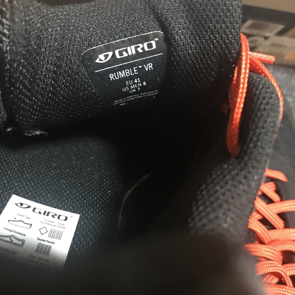 Giro RUMBLE VR Black/Glowing Red EU41 US8 UK7 26cm ジロ ランブル ブラック レッド SPD ...