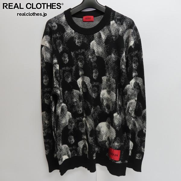 HUGO BOSS/ヒューゴボス Relaxed Fit Sweater In Cotton With Jacquard Pattern ...