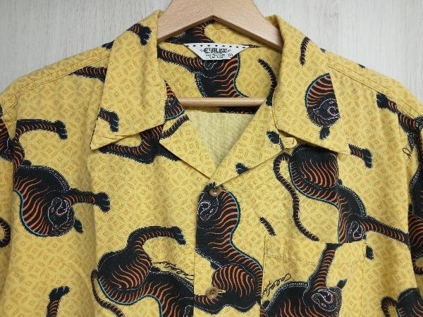 CALEE × Miho Murakami ALLOVER TIGER PATTERN 半袖シャツ アロハ キャリー ミホムラカミ タイガープリント メンズ S イエロー 店舗受取可(Mサイズ ...