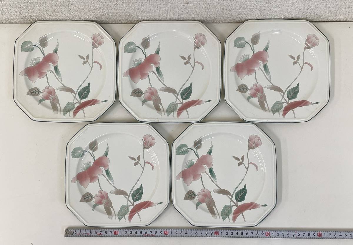 レトロ mikasa Royalcontinental ミカサ ロイヤルコンチネンタル 花柄 角皿 5枚/ケーキ皿にも /A49-329(食器)｜売買されたオークション情報、yahooの商品 ...