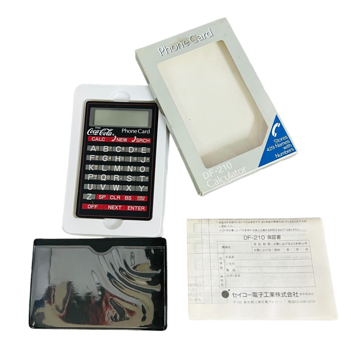 レア コカコーラ Coca-Cola コカコーラ 電話帳 電卓 SEIKOセイコー Phone Card DF-210(コカ・コーラ)｜売買さ ...