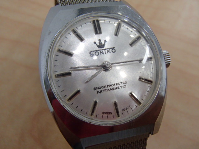 SONIKO ANTIMAGNETIC 手巻き 腕時計 稼働品 #54103(アナログ（手巻き）)｜売買されたオークション情報、yahooの ...