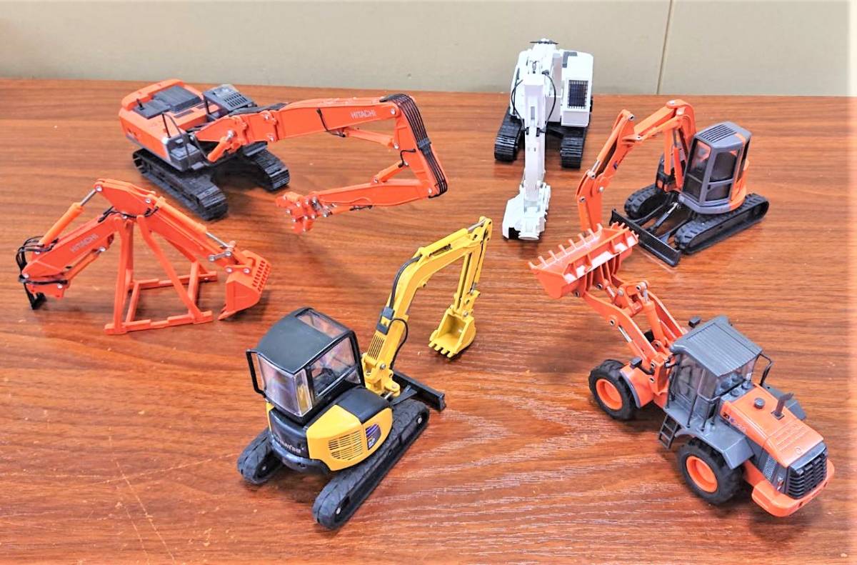 ミニチュア 建機 まとめ 5台 HITACHI BM307-V20 ZAXIS 350LCK 75UR ZW220 KOMATSU ...