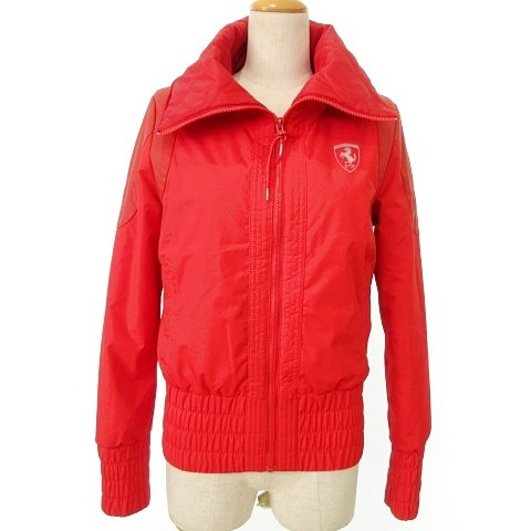 プーマ PUMA フェラーリ ジャケット ブルゾン 中綿 アウター 567993 スポーツウェア M 赤 レッド サンプル品 レディース ...