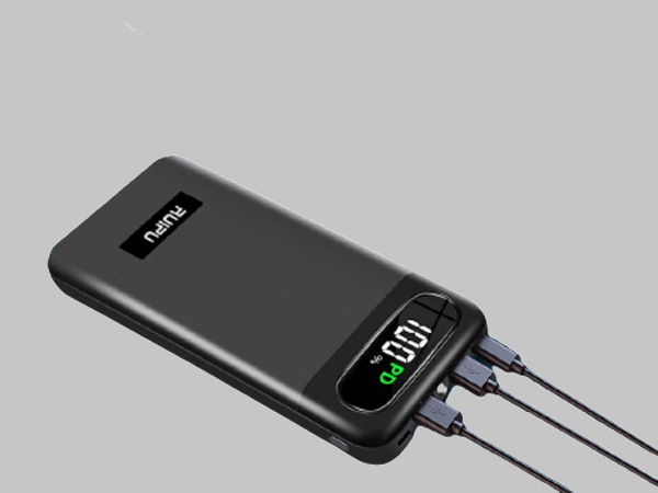 RUIPU モバイルバッテリー 携帯充電器 スマホ充電 急速充電 薄型 3ポート 大容量 30000mAh/16.6×8.2×2.2/ブラック ...