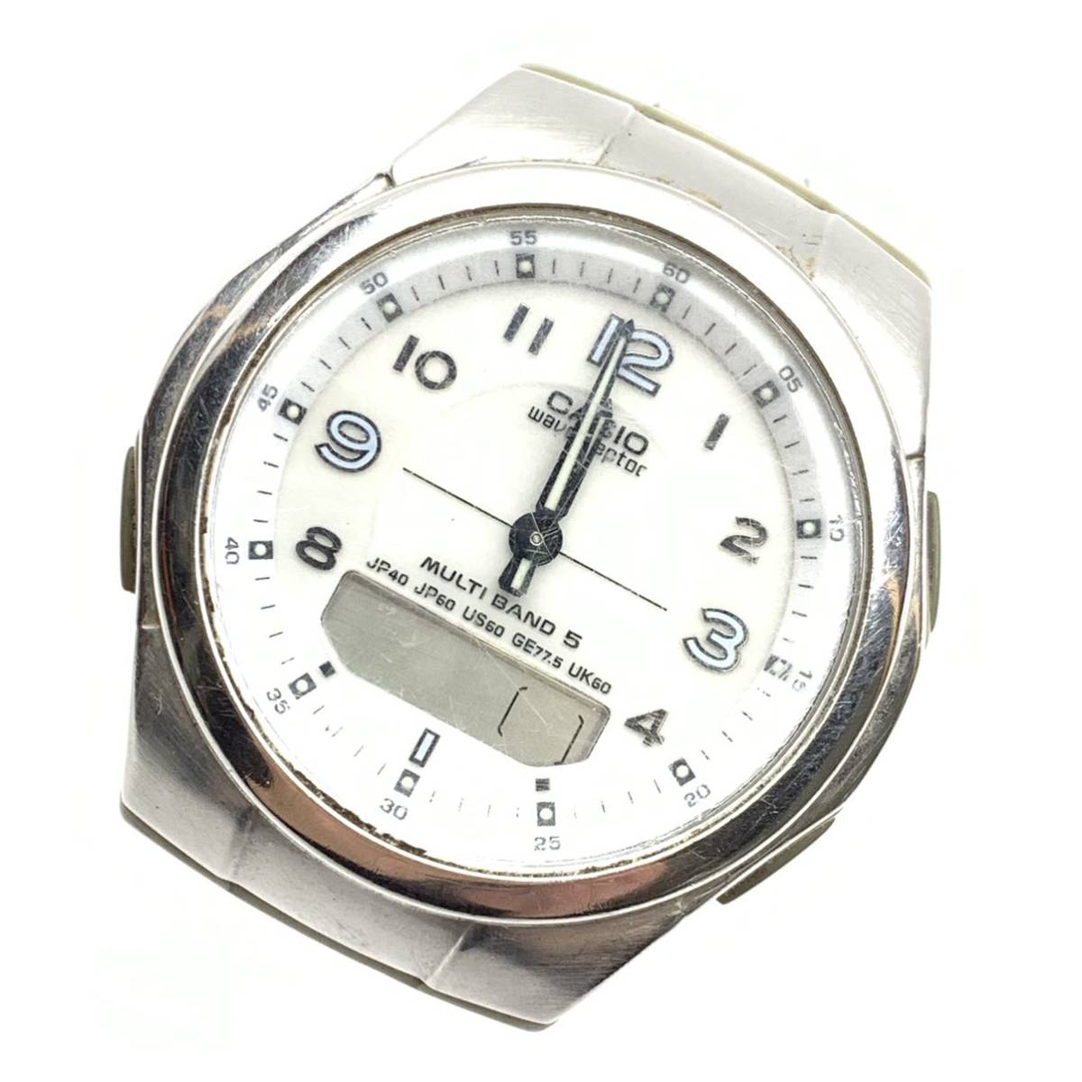 CASIO カシオ 腕時計 WVA-M480 ウェーブセプター デジアナ 2針 電波ソーラー マルチバンド 不動 ジャンク品 白文字盤 管理 ...