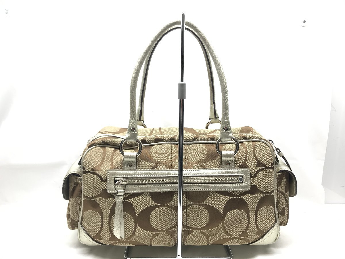 COACH コーチ ハンドバック K05J 6232 サッチェル ラージポケット シグネチャー キャンバス レディース(ハンドバッグ)｜売買さ ...