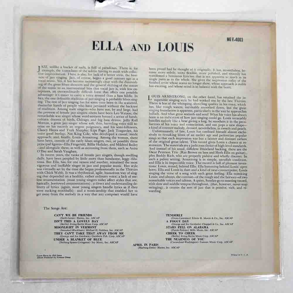 米 名作 56年オリジナル橙DG ELLA FITZGERALD & LOUIS ARMSTRONG/ELLA AND LOUIS/VERVE ...