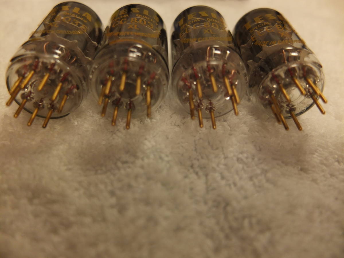 Tesla製ECC803S(チェコソロバキア) 12AX7 4本金足 1970年製真空管 通電確認済 完動美品｜家電、AV、カメラ