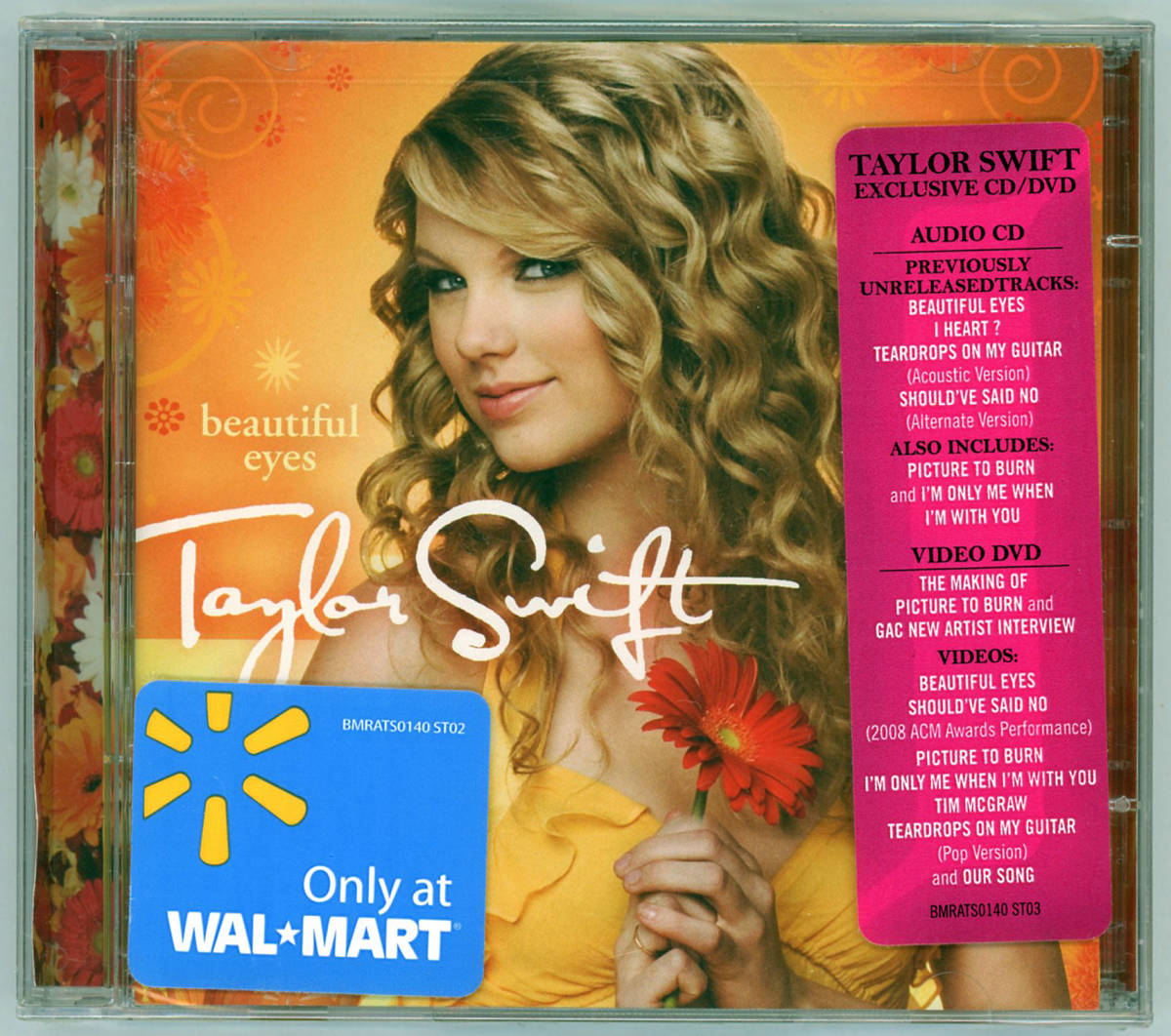 TAYLOR SWIFT テイラースウィフト : Beautiful Eyes CD+DVD 米ウォルマート限定盤 廃盤特典付(その他)｜売買 ...