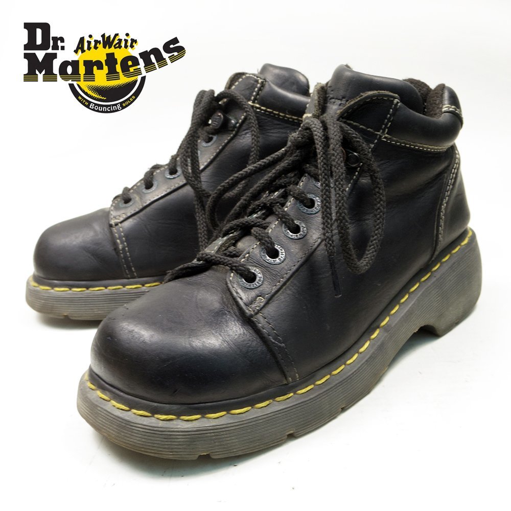 UK7 26㎝相当 Dr.Martens ドクターマーチン レザー 5ホール＋1 ブーツ 革靴 ブラック 黒 /U6570(UK7)｜売買され ...